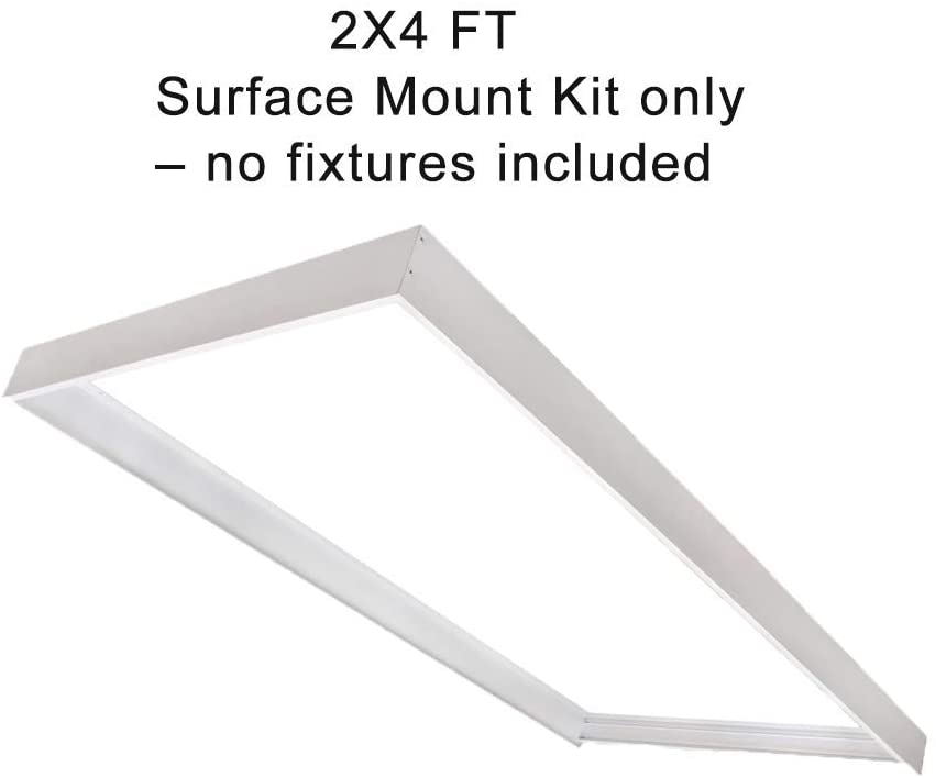2x4 Flat Panel LED Surface Mounting Frame Kit Low Profile — LED WAREHOUSE